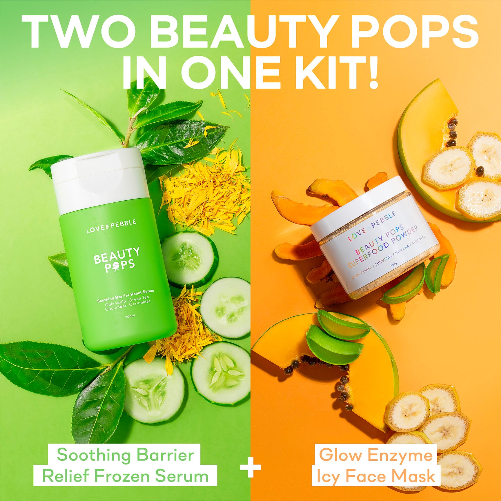BEAUTY POPS™ Glow & Soothe Bundle – Love and pebble